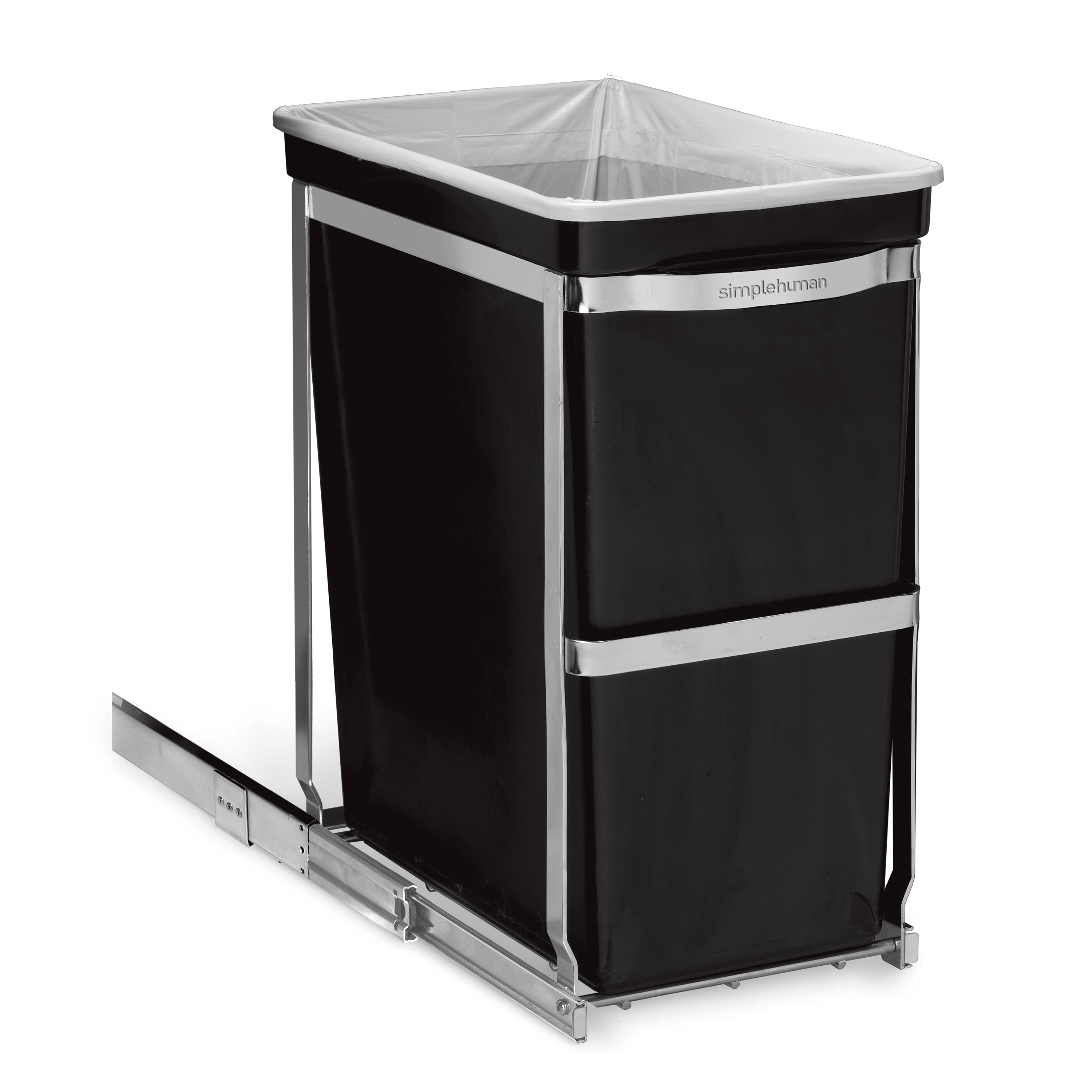simplehuman Poubelle coulissante pour armoire de cuisine simple de 30 L ...