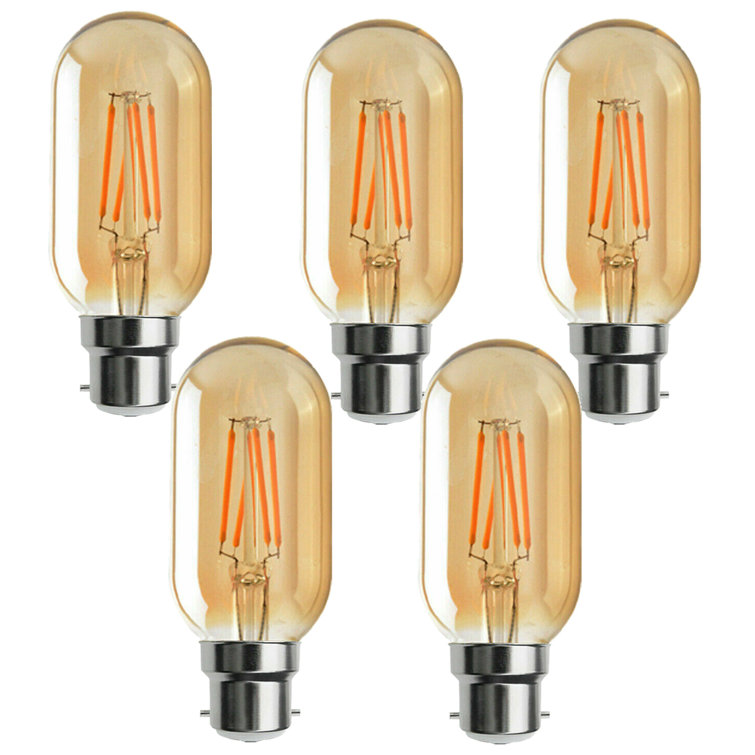 Symple Stuff T45 LED Dimmable B22 4W Bulb 5 Pack | Wayfair.co.uk