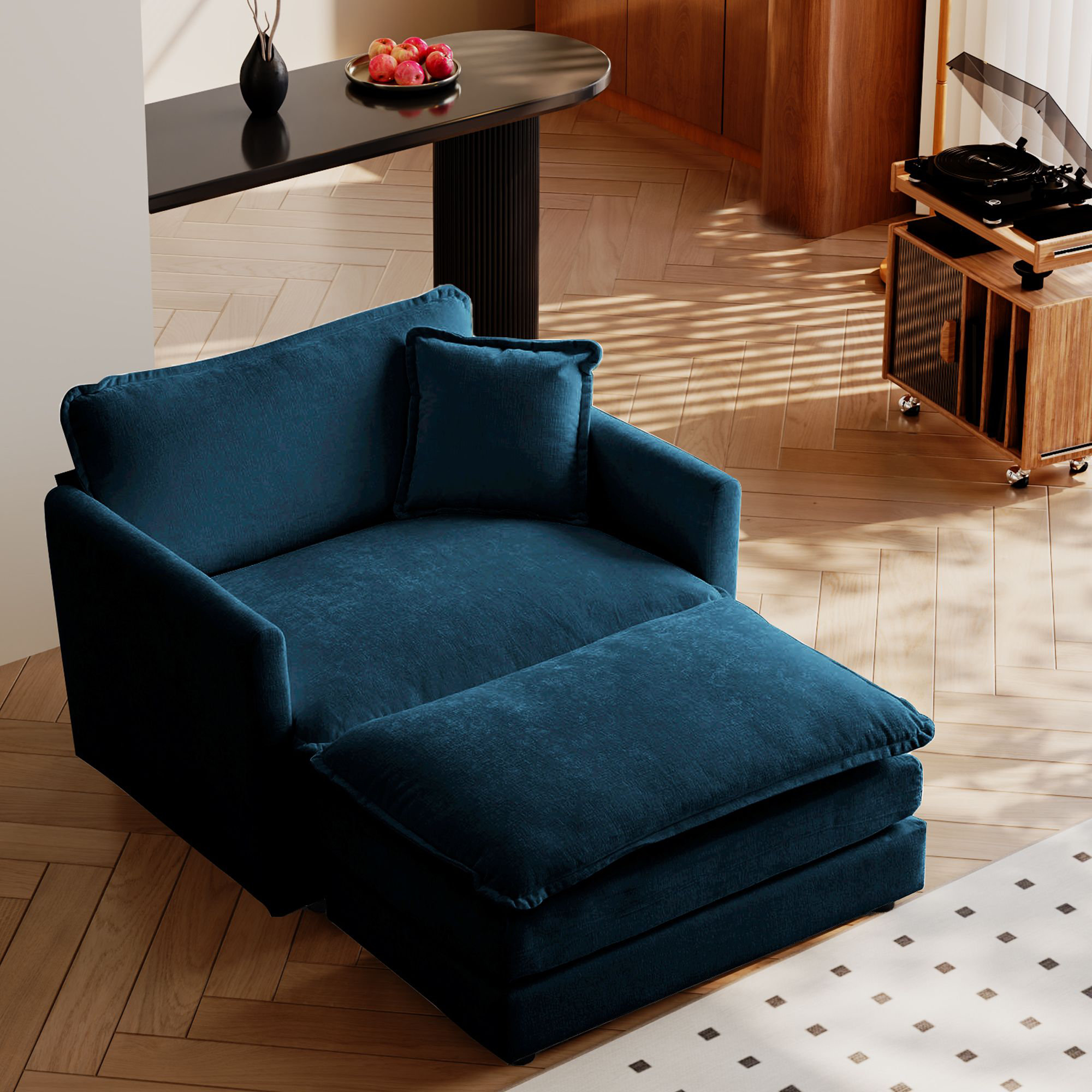 Latitude Run® Timarh Oversized Chair with Ottoman - 39”W Big Comfy ...