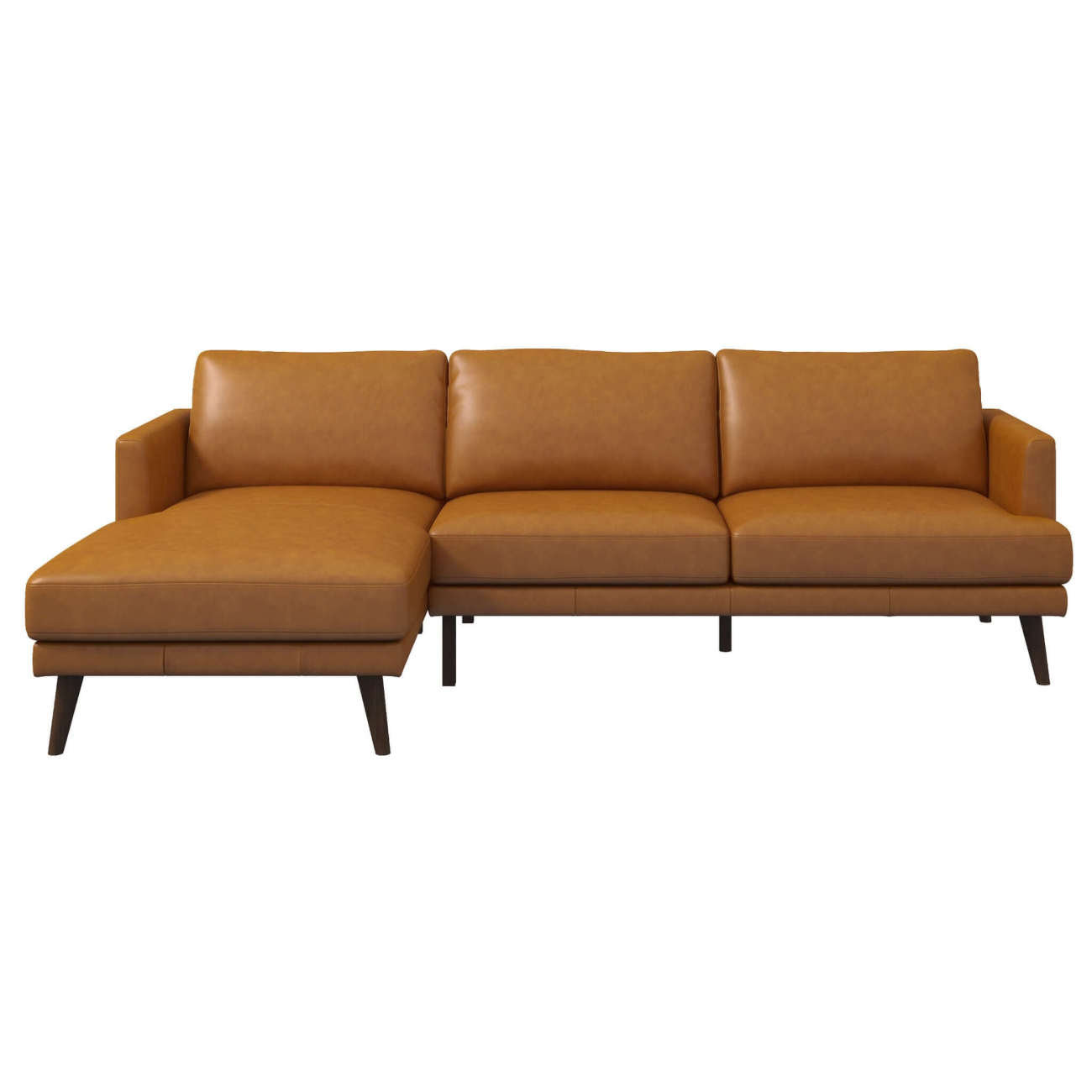 Hokku Designs Tan Sectional Sofa With Chaise | Wayfair