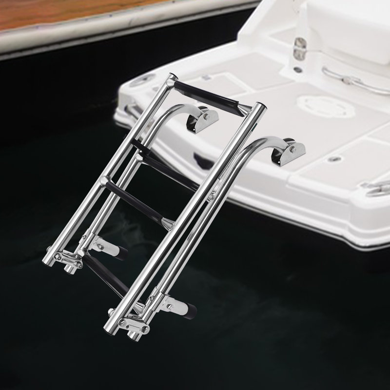 Breakwater Bay Folding Marine Boat Drop Ladder 5.97 lbs | Wayfair