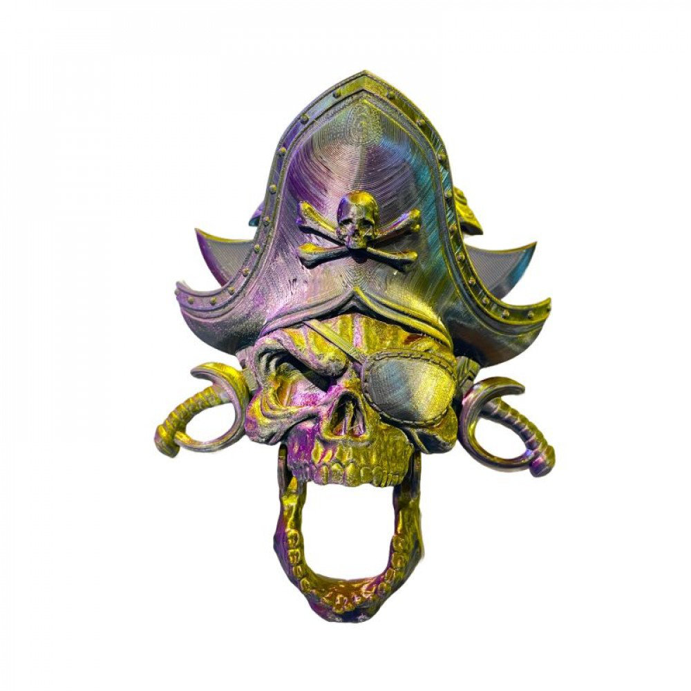 MDR Trading Inc. 3D Printed Multi Color Pirate Skull Door Knocker | Wayfair