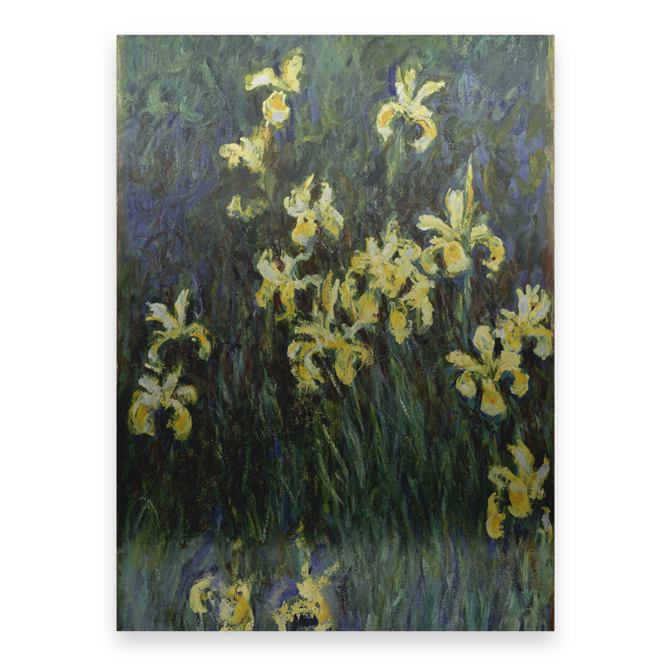 Vault W Artwork The Yellow Irises On Metal by Claude Monet Print ...
