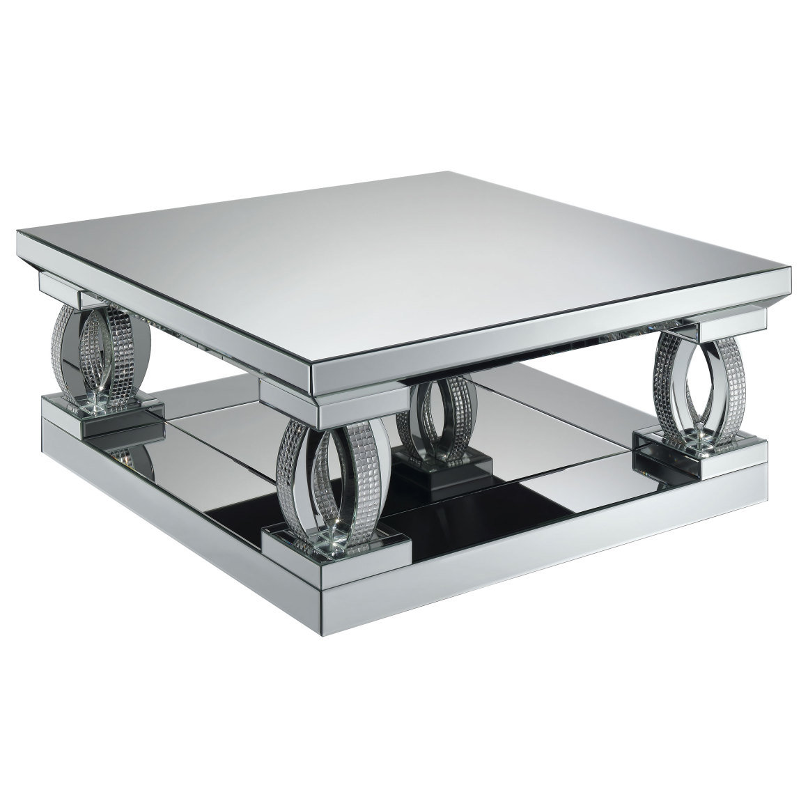Orren Ellis Shannon Square Mirrored Coffee Table | Wayfair