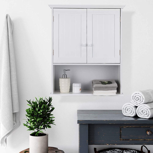 Wall Mounted White Bathroom Cabinets & Shelving You'll Love | Wayfair