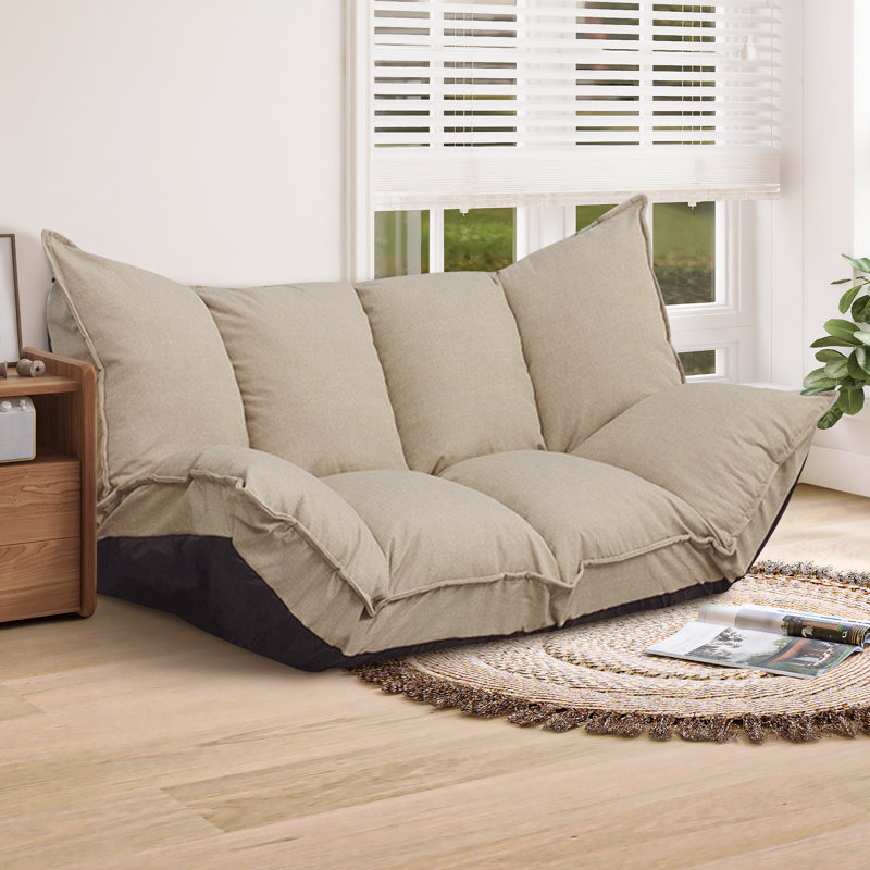 Trule Cortlan Full 63" Upholstered Convertible Futon, Floor Game Chair ...