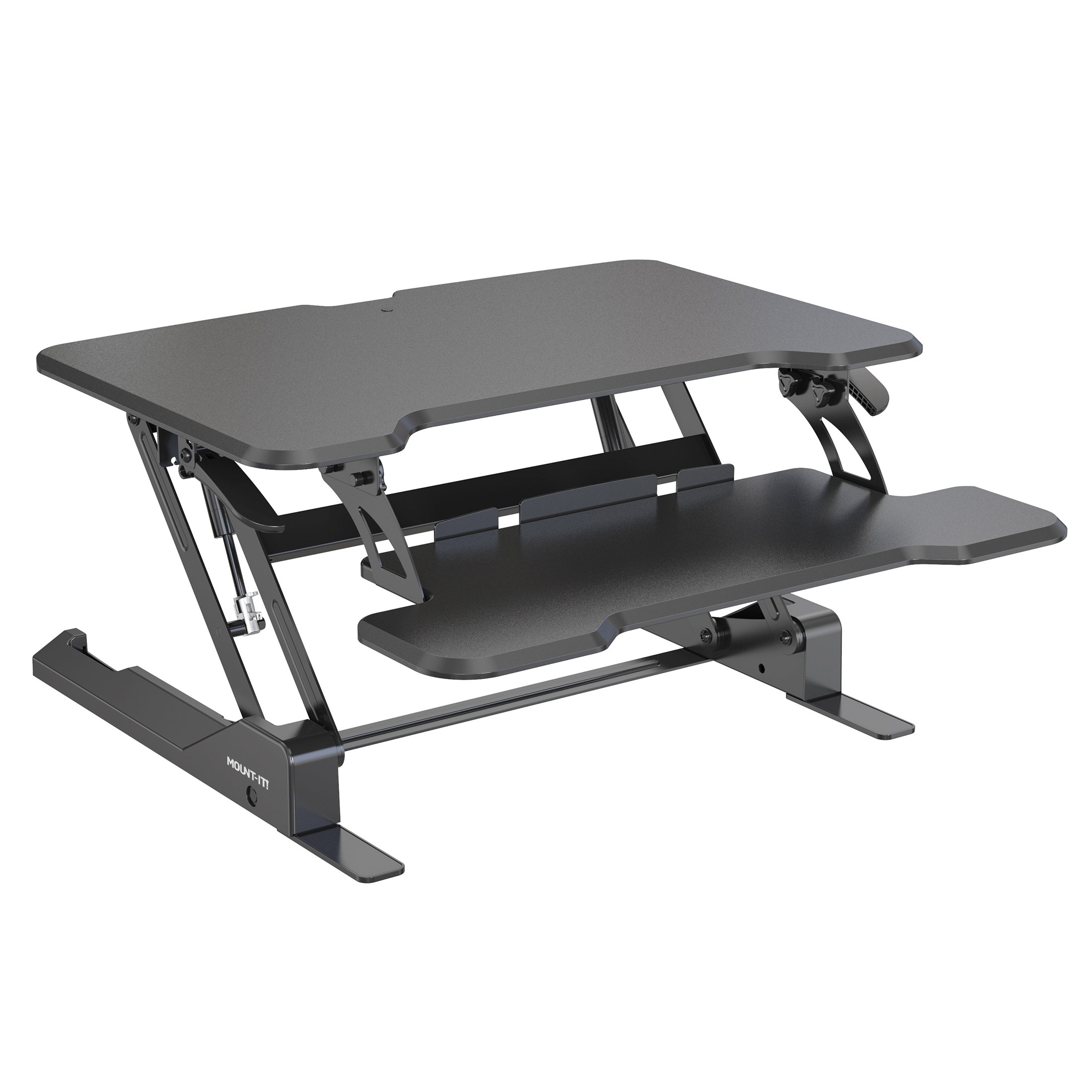 Mount-It 30 in W Height Adjustable Rectangle Standing Desk Converter ...