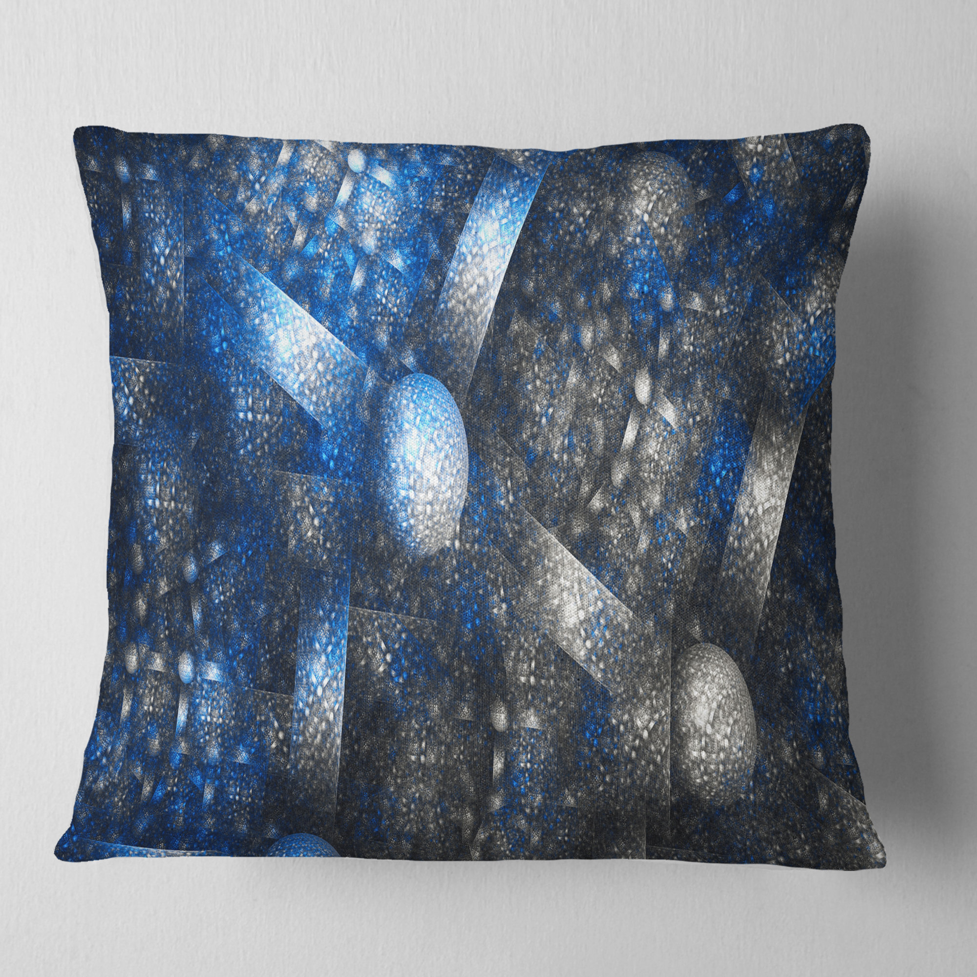 Design Art Crystal Cell Dark Blue Steel Texture - Abstract Printed ...