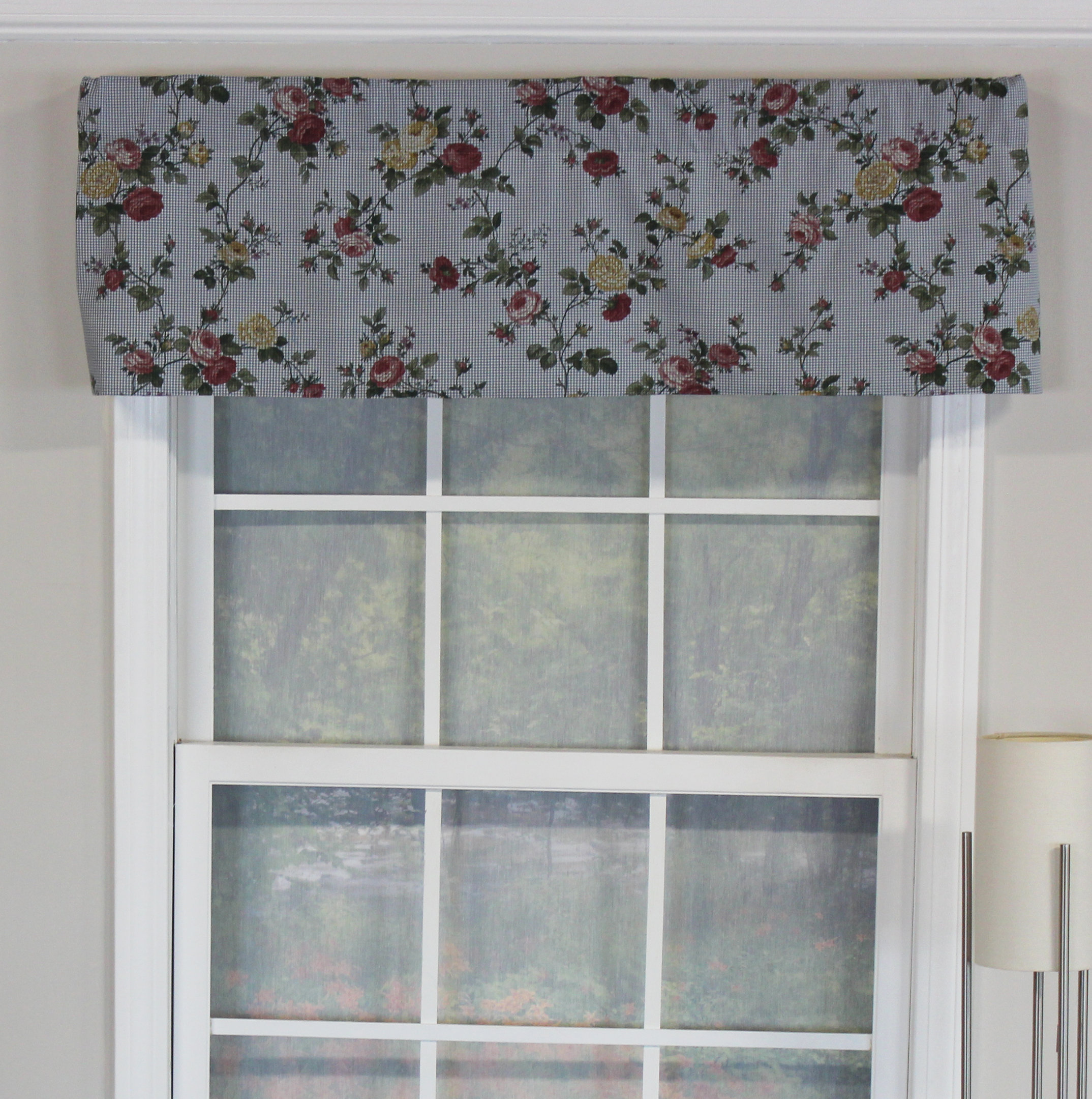 Wildon Home® Dequilla Flower Grid Tailored Valance Chetwode | Wayfair