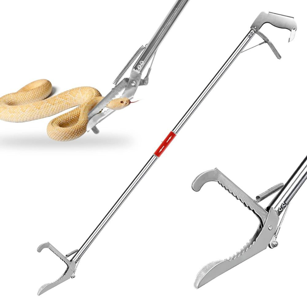 FOJOHSEN 60 Inch Snake Tongs Collapsible Rattlesnake Grabber Stainless ...