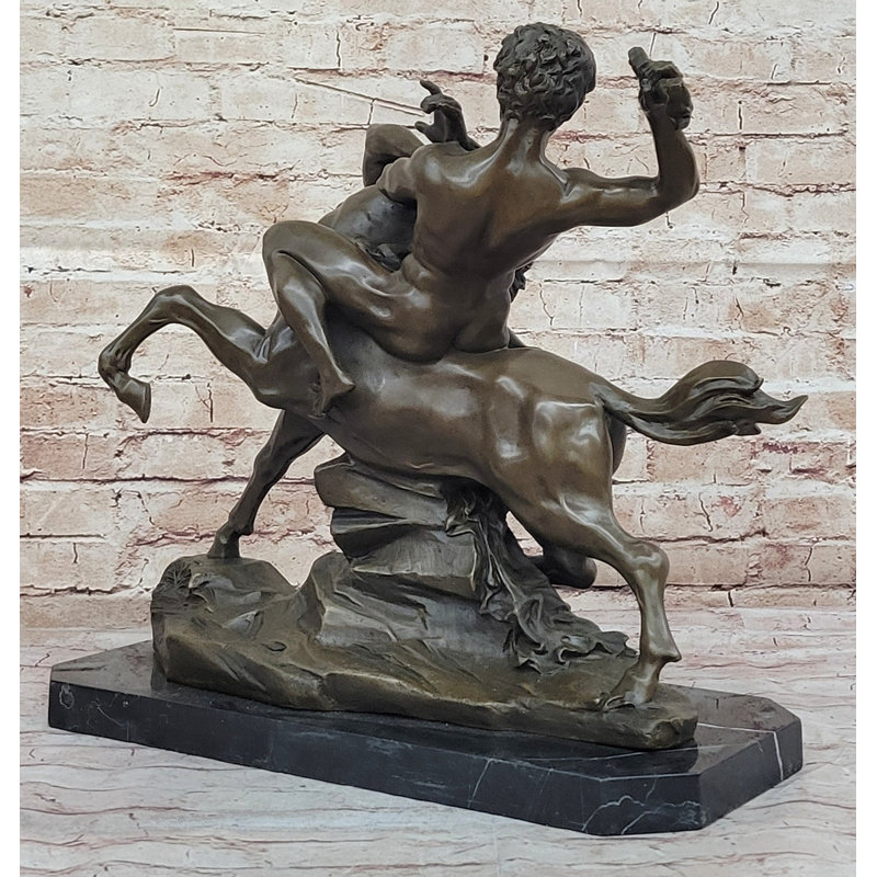 Bronzhaus Theseus Slaying The Centaur Bronze Sculpture Statue Greek ...
