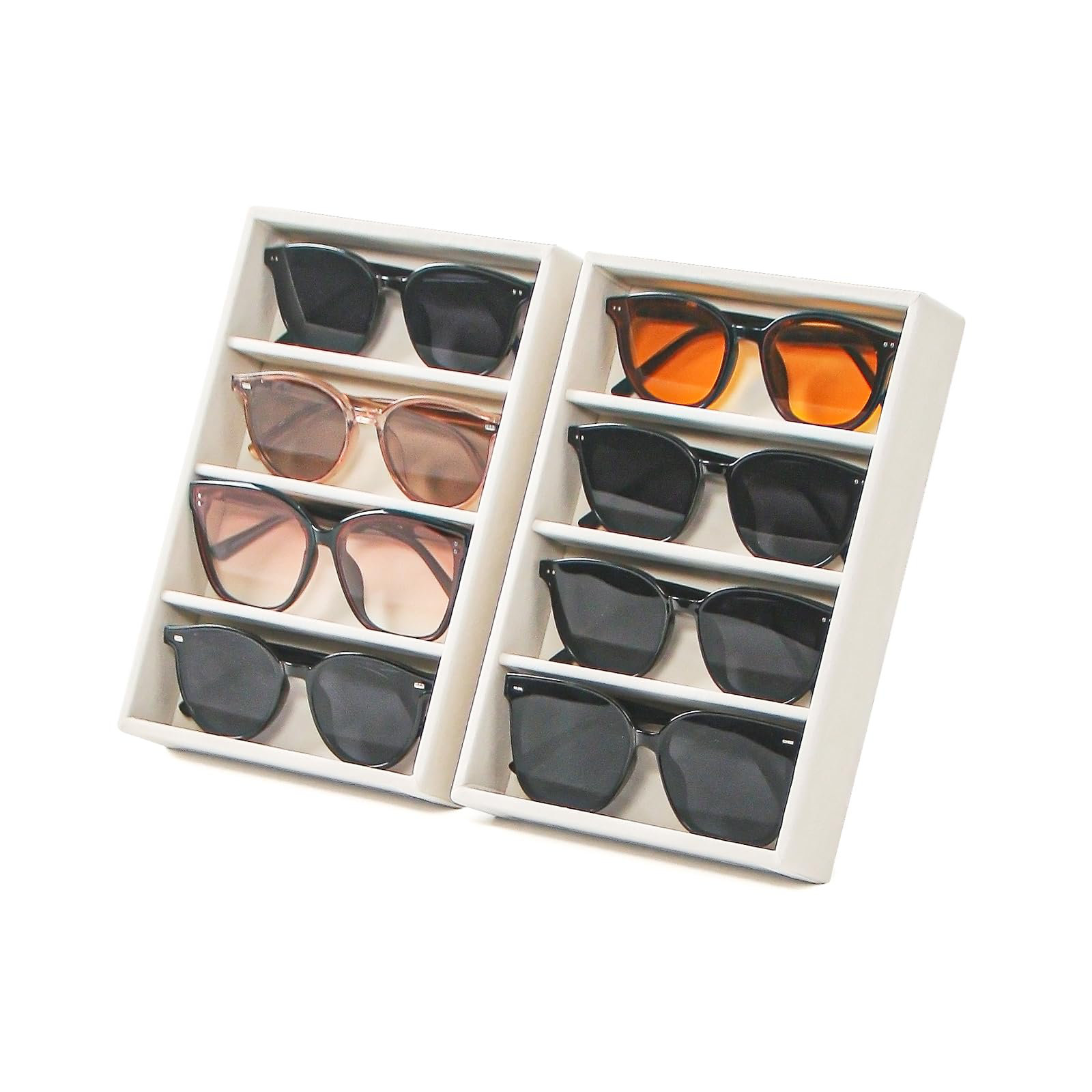 Latitude Run® Two-Compartment Sunglasses Storage Box, Four-Compartment ...