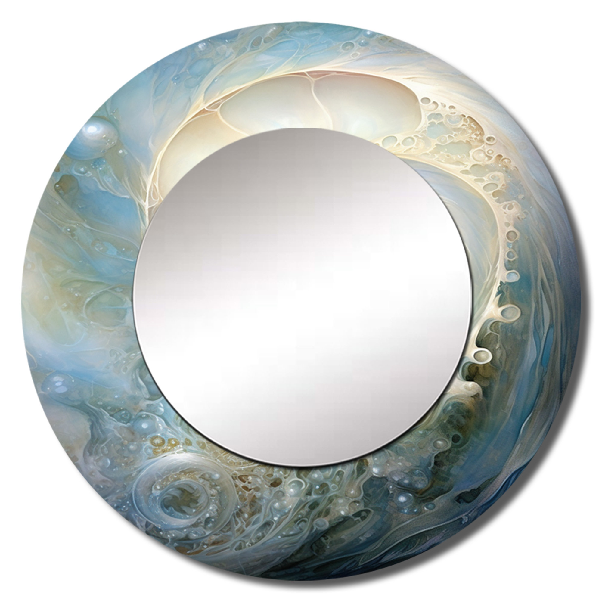 Design Art Blue And White Nautilus Pearl Passage - Nautilus Decorative ...