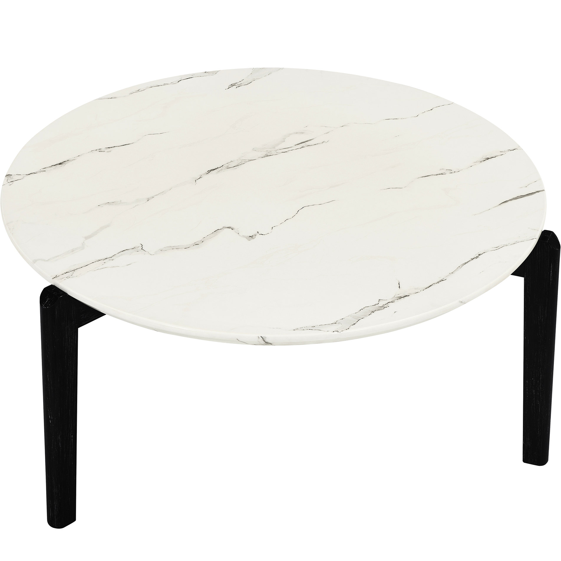 Wrought Studio™ 36 Inch Round Coffee Table With Exquisite Marble Top ...