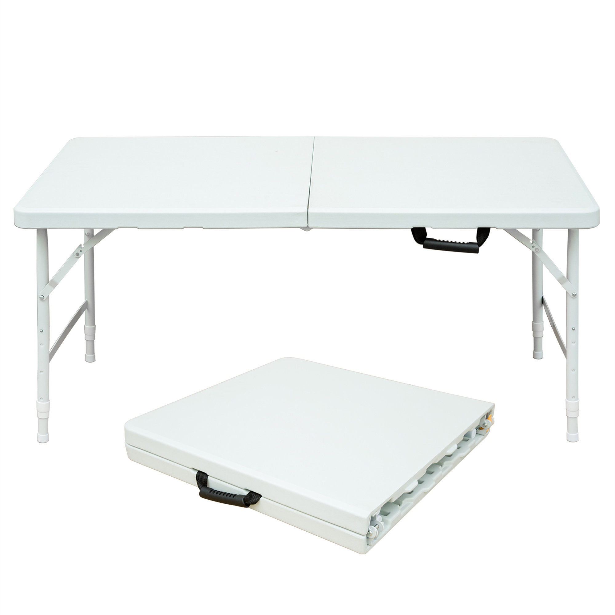 Ebern Designs 4Ft Portable Folding Table Indoor&Outdoor Maximum Weight ...