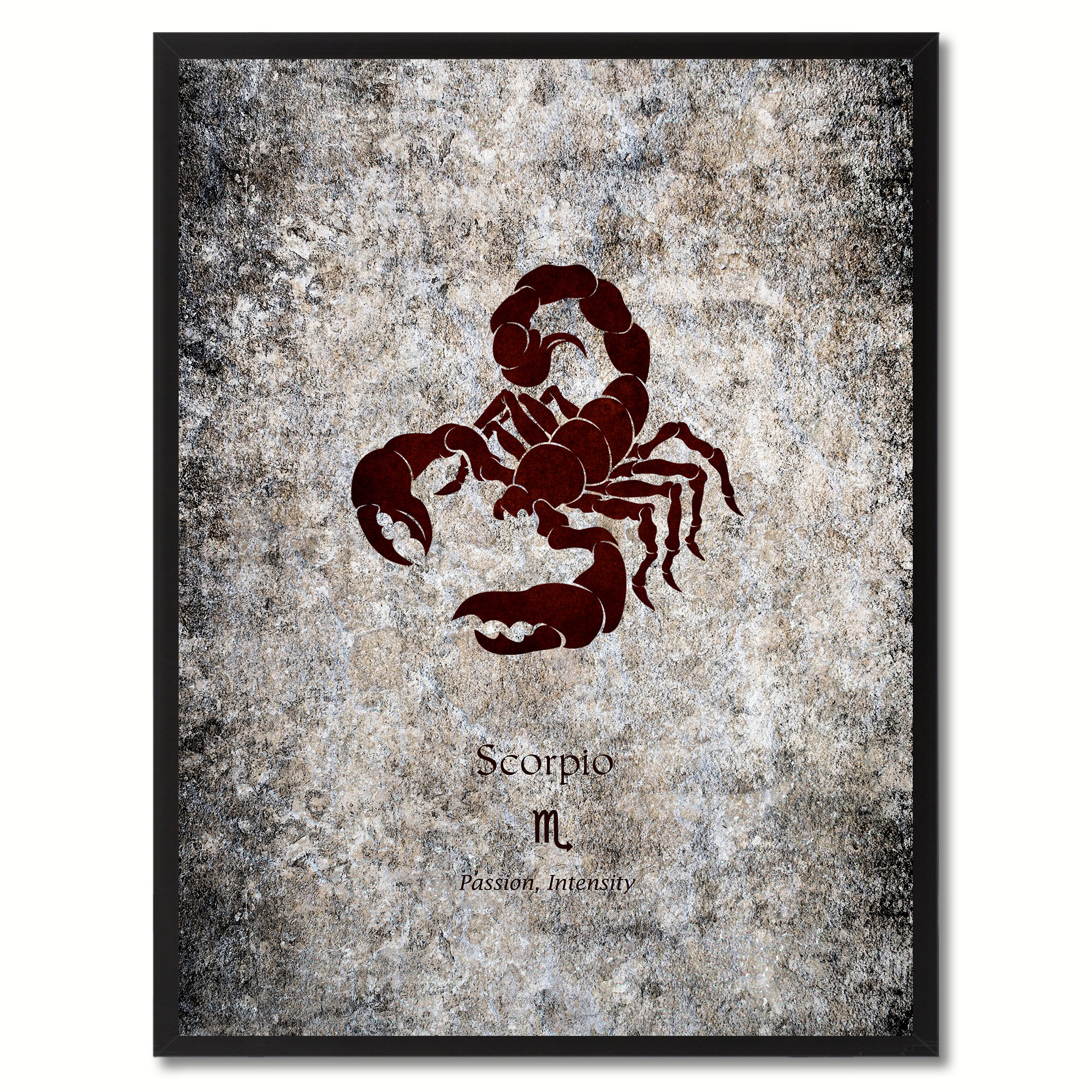 Williston Forge Scorpio Horoscope Astrology Black Print on Canvas with ...
