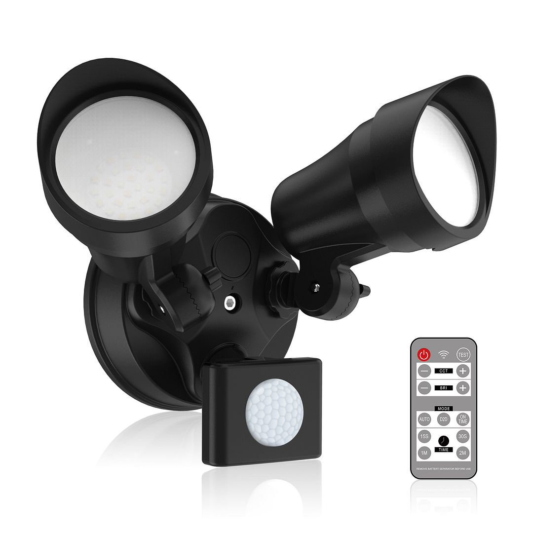 ALUSSO 25 Watt LED Battery Operated Outdoor Security Flood Light with ...