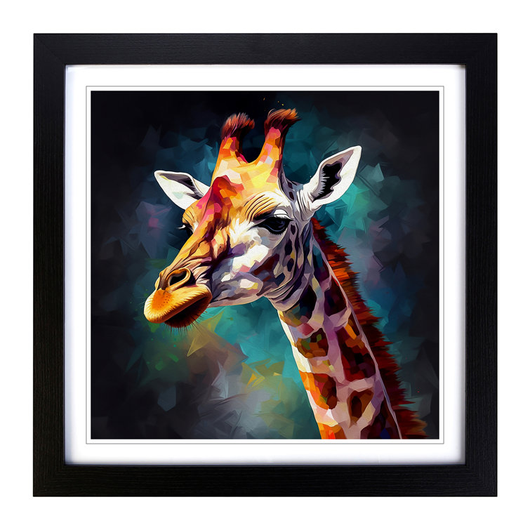 Latitude Vive Giraffe Abstract Art No.3 - Single Picture Frame Art ...