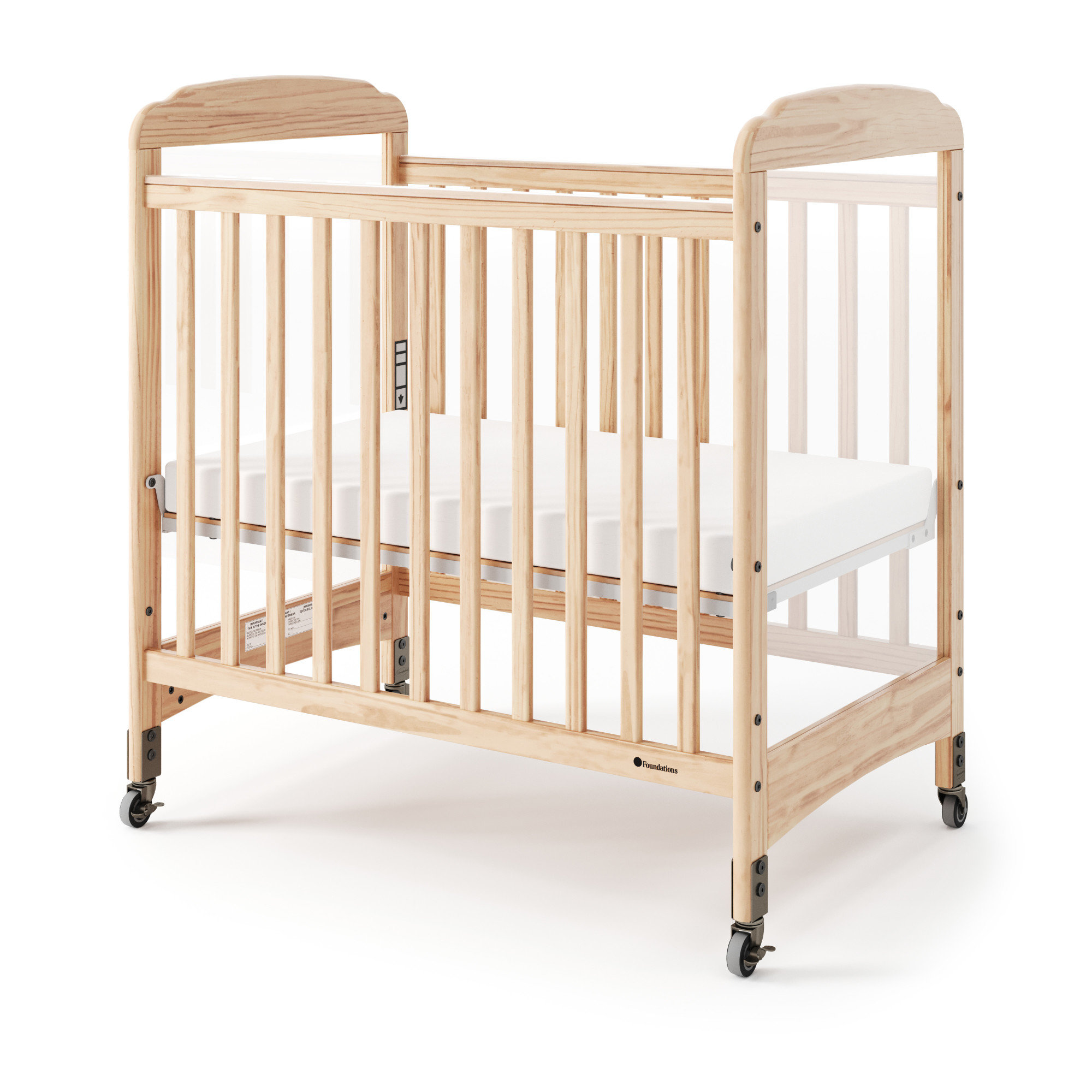 Foundations Serenity Fixed Side Clearview Crib - Wayfair Canada