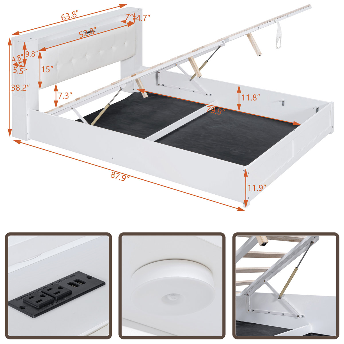 Red Barrel Studio® Azriella Upholstered Bookcase Bed | Wayfair