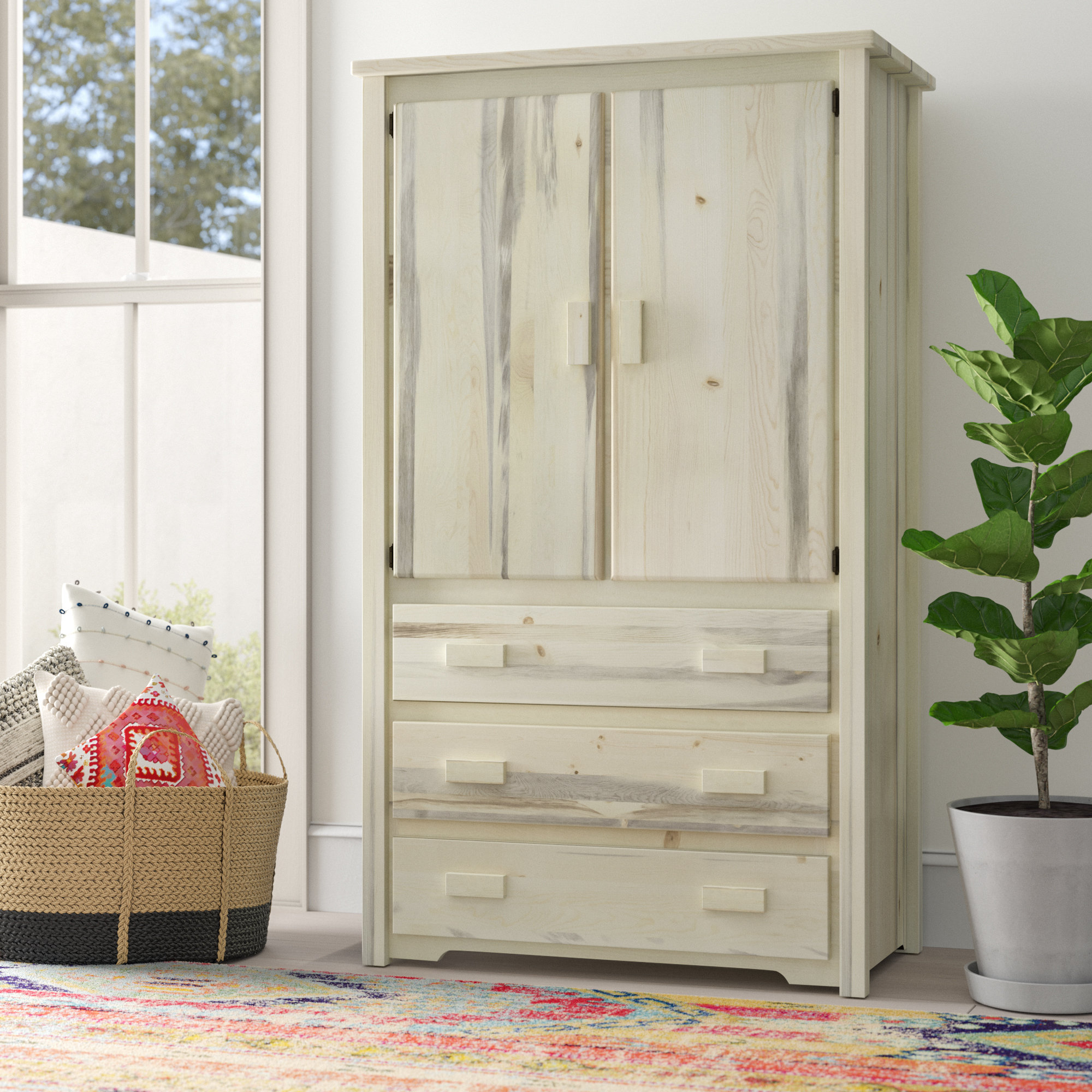 Loon Peak Homestead Collection Lodge Pole Pine Armoire | Wayfair