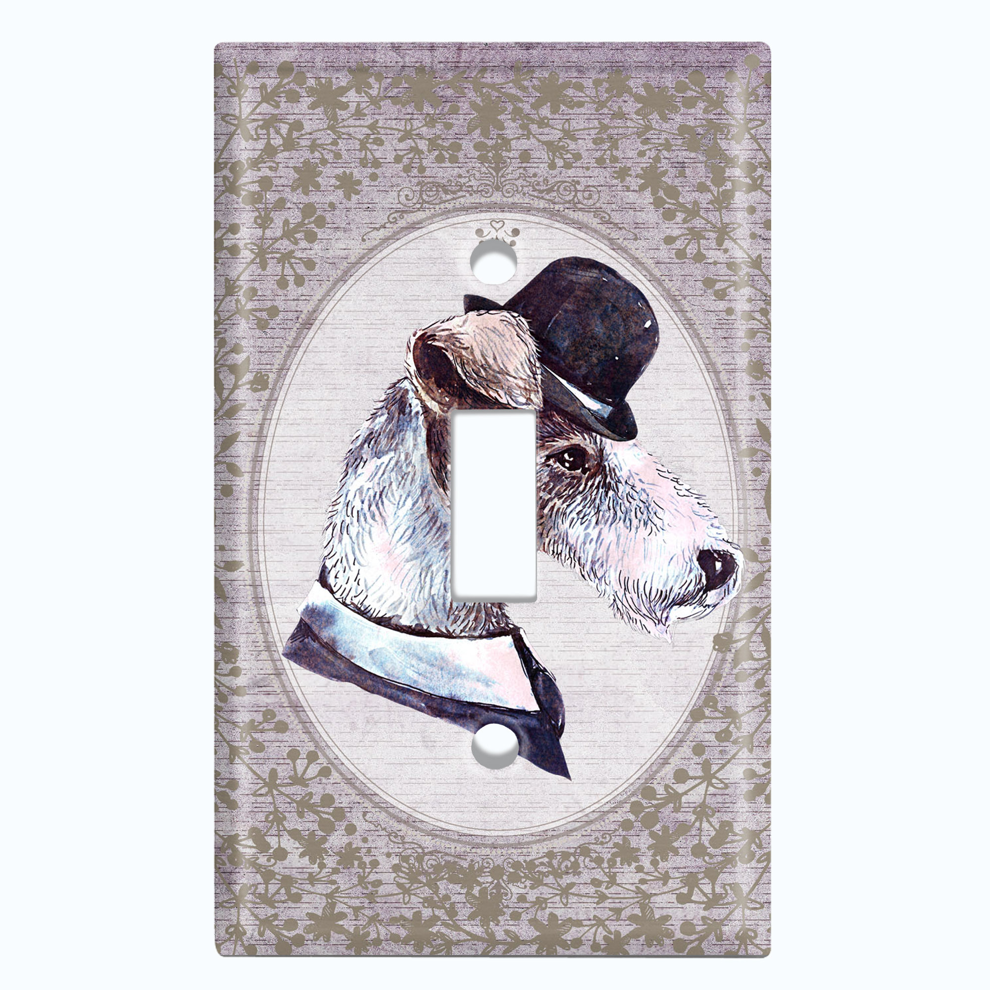 WorldAcc Metal Light Switch Plate Outlet Cover (Tuxedo Fancy Long Nose ...