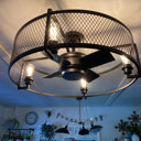 Hunter Fan 34" Fennec 4 - Blade Caged Ceiling Fan with Wall Control and ...