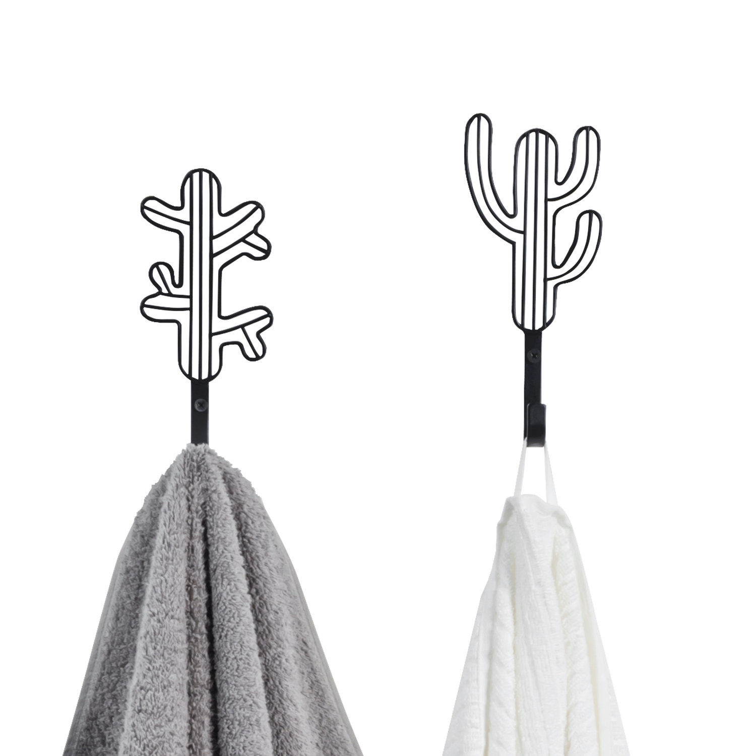 Union Rustic 2 Piece Wall Mounted Metal Decorative Coat Hooks Rack ...