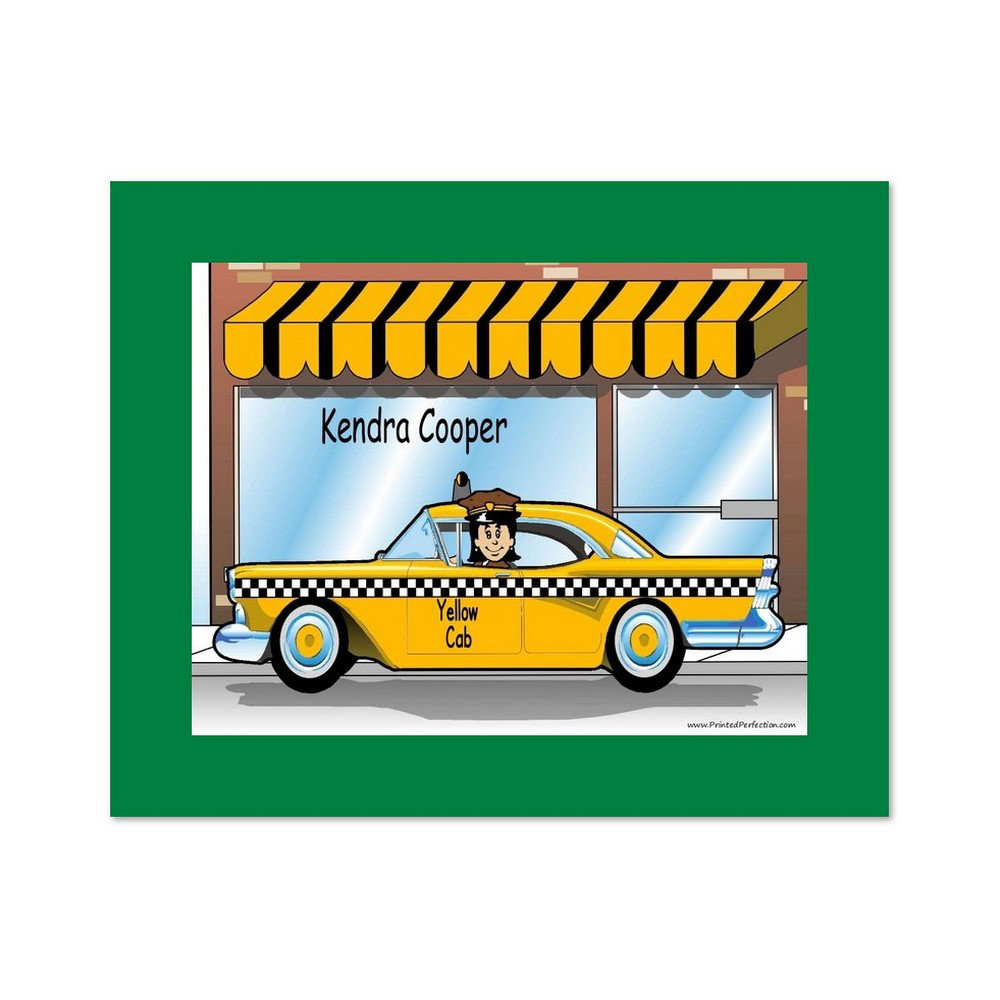 Printed Perfection Personalized Taxi Driver Female Cartoon Caricature ...