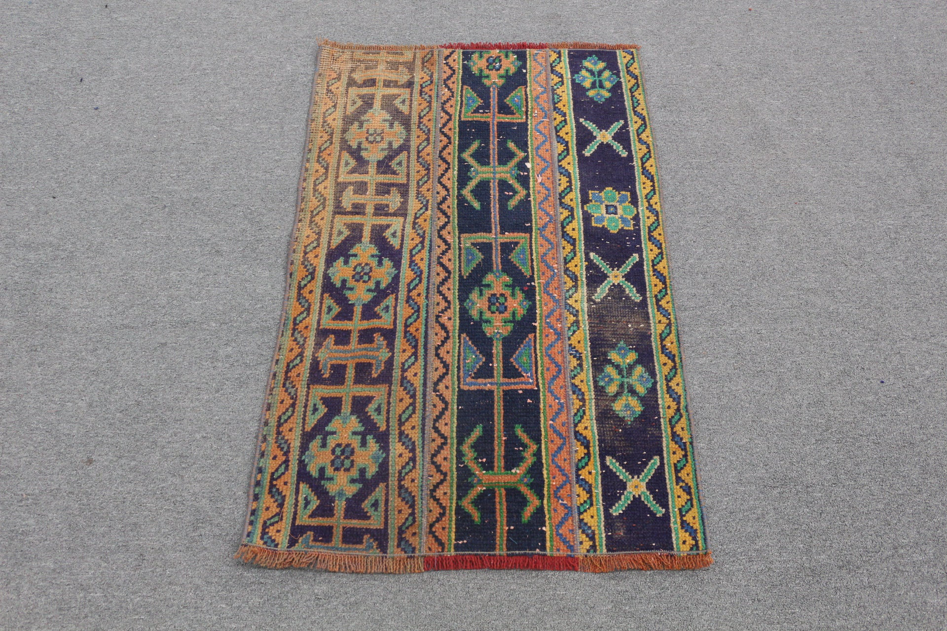 Bungalow Rose Vintage Turkish Small Patchwork Wool Door and Car Mat Rug ...