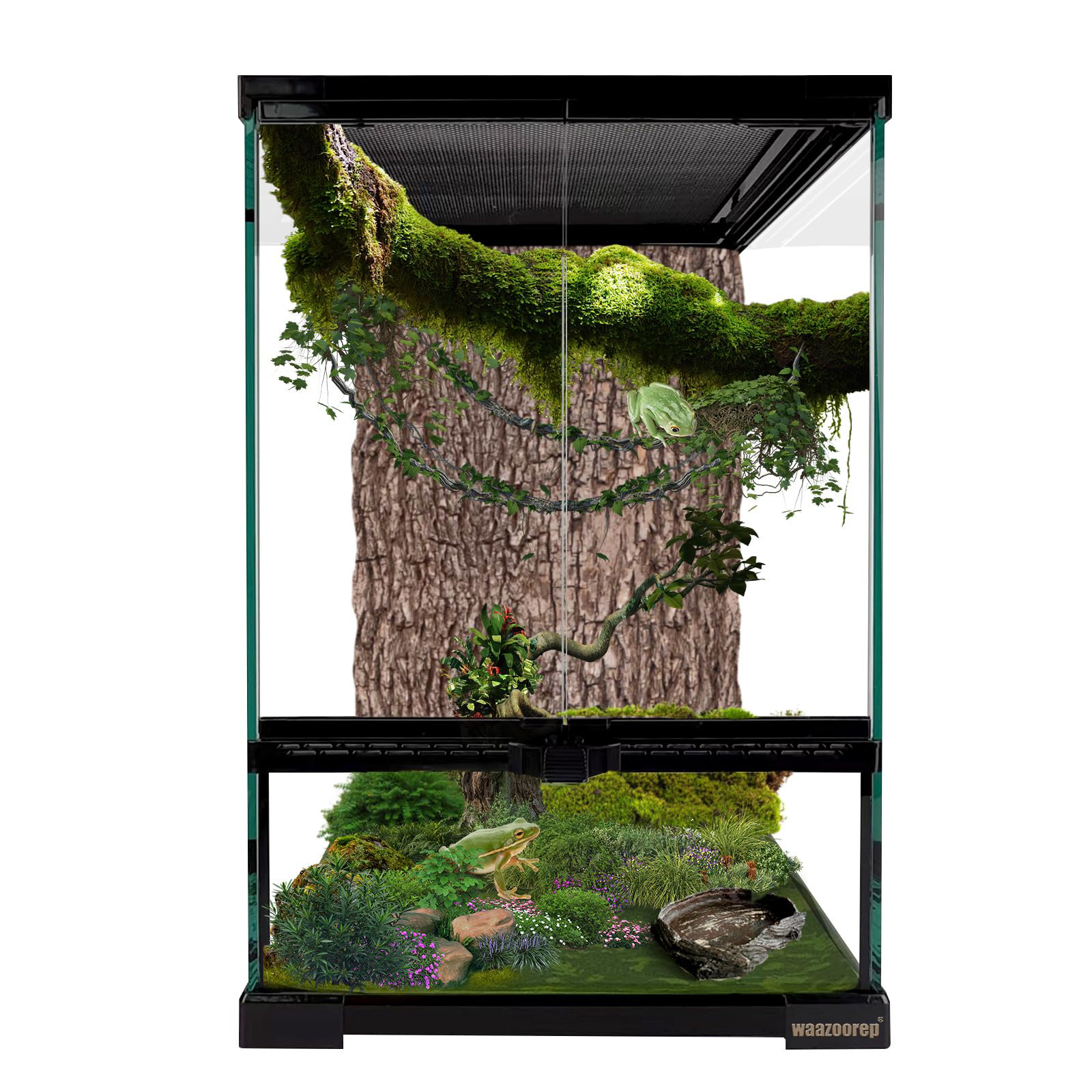 VIKICHER 11 Gallon Reptile Glass Tank Vertical Terrarium 12"X12"X18 ...