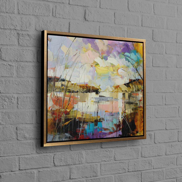 Ivy Bronx Large Abstract Landscape 3D Oil Painting Print On Canvas ...