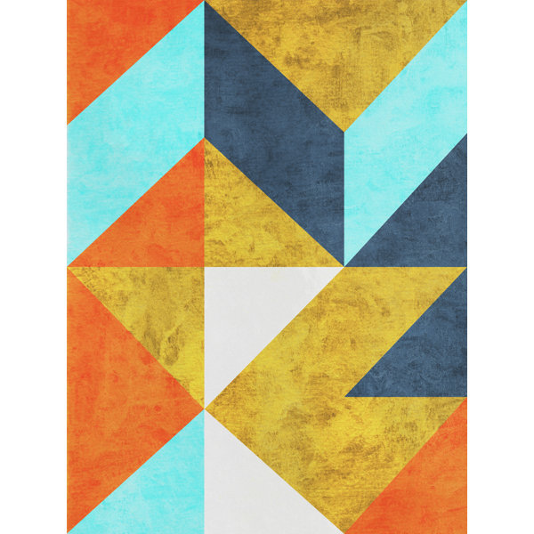 Made & Curated Geometric with Triangles by Angel Estevez - Graphic Art ...