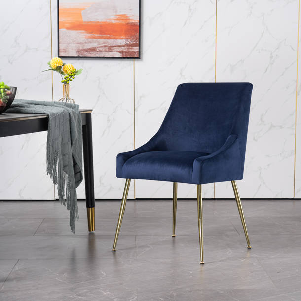 Mercer41 Ceilean Velvet Solid Back Dining Chair & Reviews | Wayfair