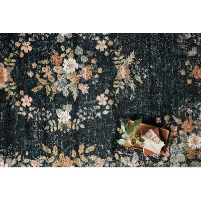Rifle Paper Co. x Loloi Laurel Navy Area Rug & Reviews | Wayfair