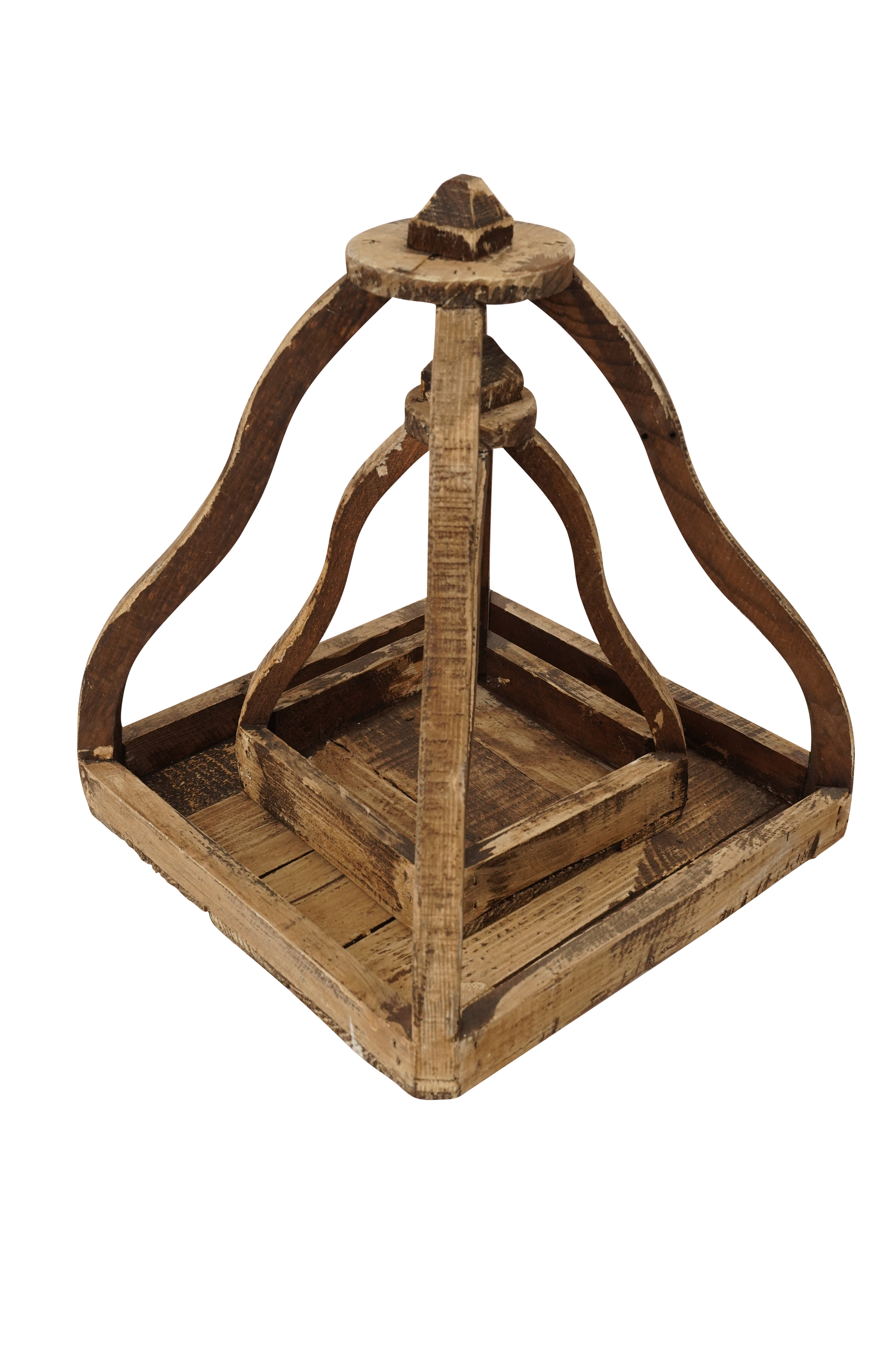 My Amigos Imports Bell Farmhouse Wooden Lanterns-Nesting Pair-White ...