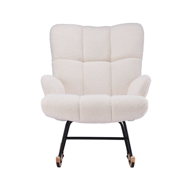 Wade Logan® Catalino Teddy Fabric Rocking Chair & Reviews | Wayfair