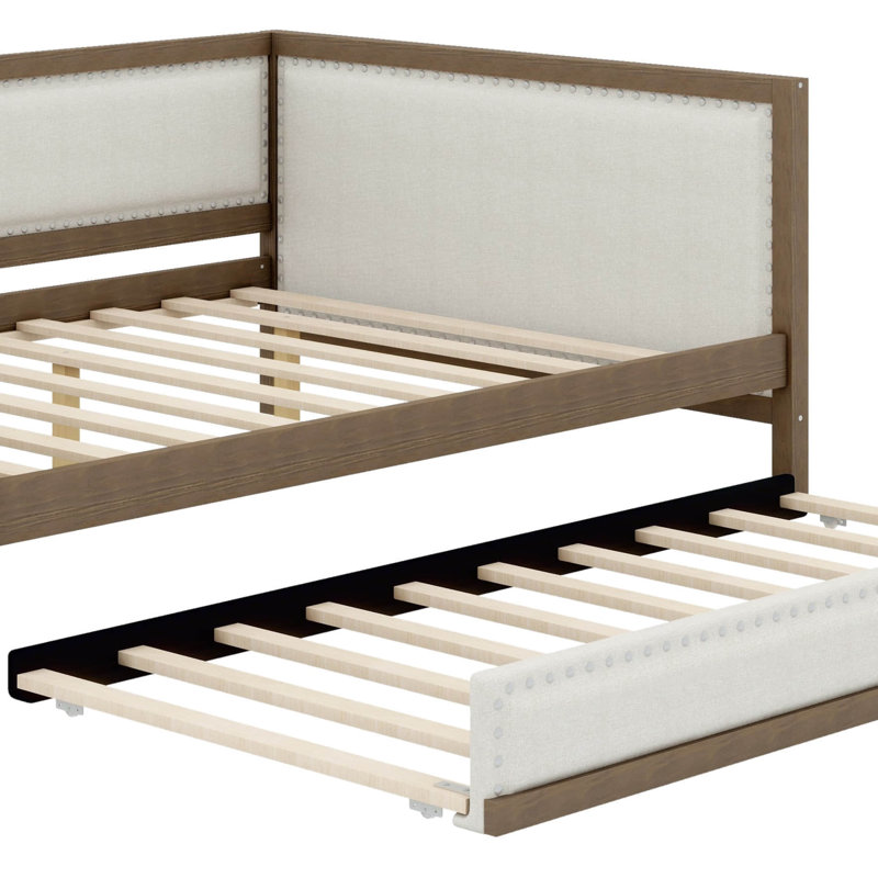 Lark Manor™ A Full-Sized Upholstered Daybed Complete With A Pull-Out ...