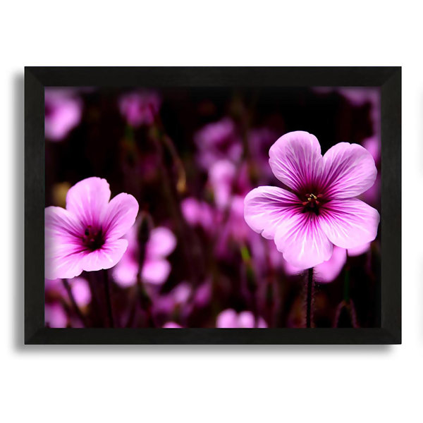 Brayden Studio Purple Trumpets - Single Picture Frame Print on Canvas ...