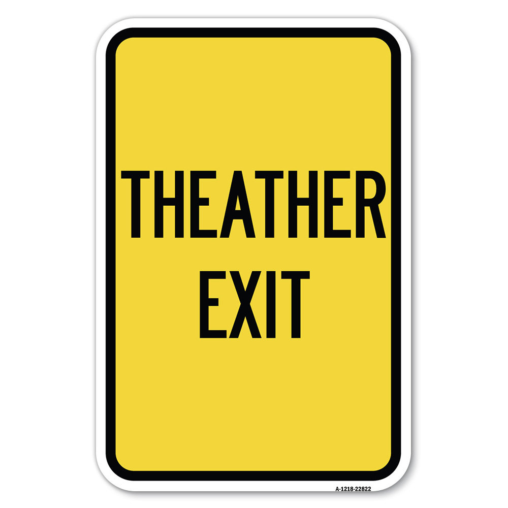 SignMission Theater Exit/22822 | Wayfair