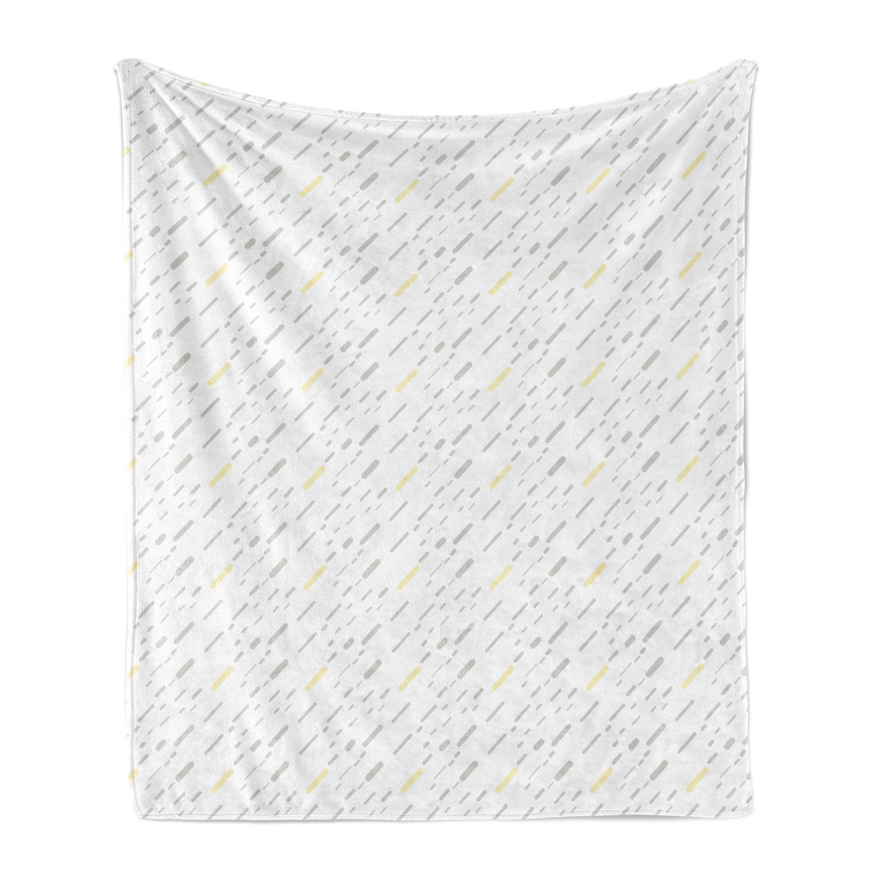 Ambesonne Pastel Fleece Throw Blanket Neutral Geometric Stripes Pale ...