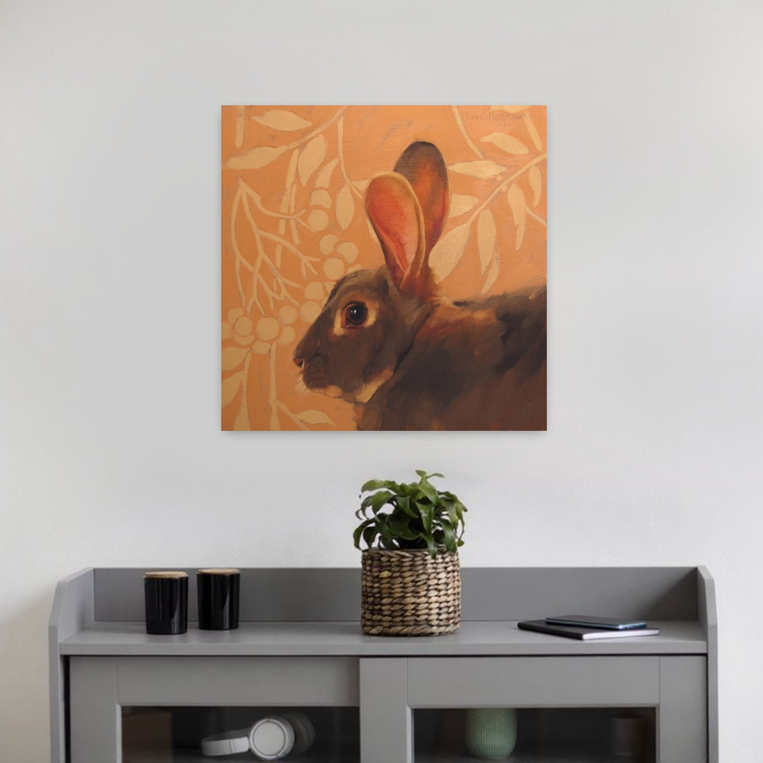Red Barrel Studio® The Hare Contemporary Rabbit Forest Art | Wayfair