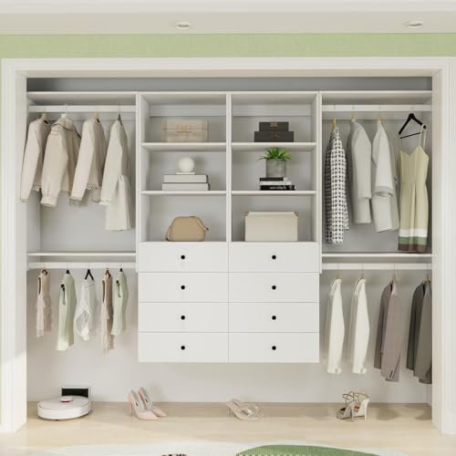 Latitude Run® Modern Closet System With Drawers and Shelves, Built in ...