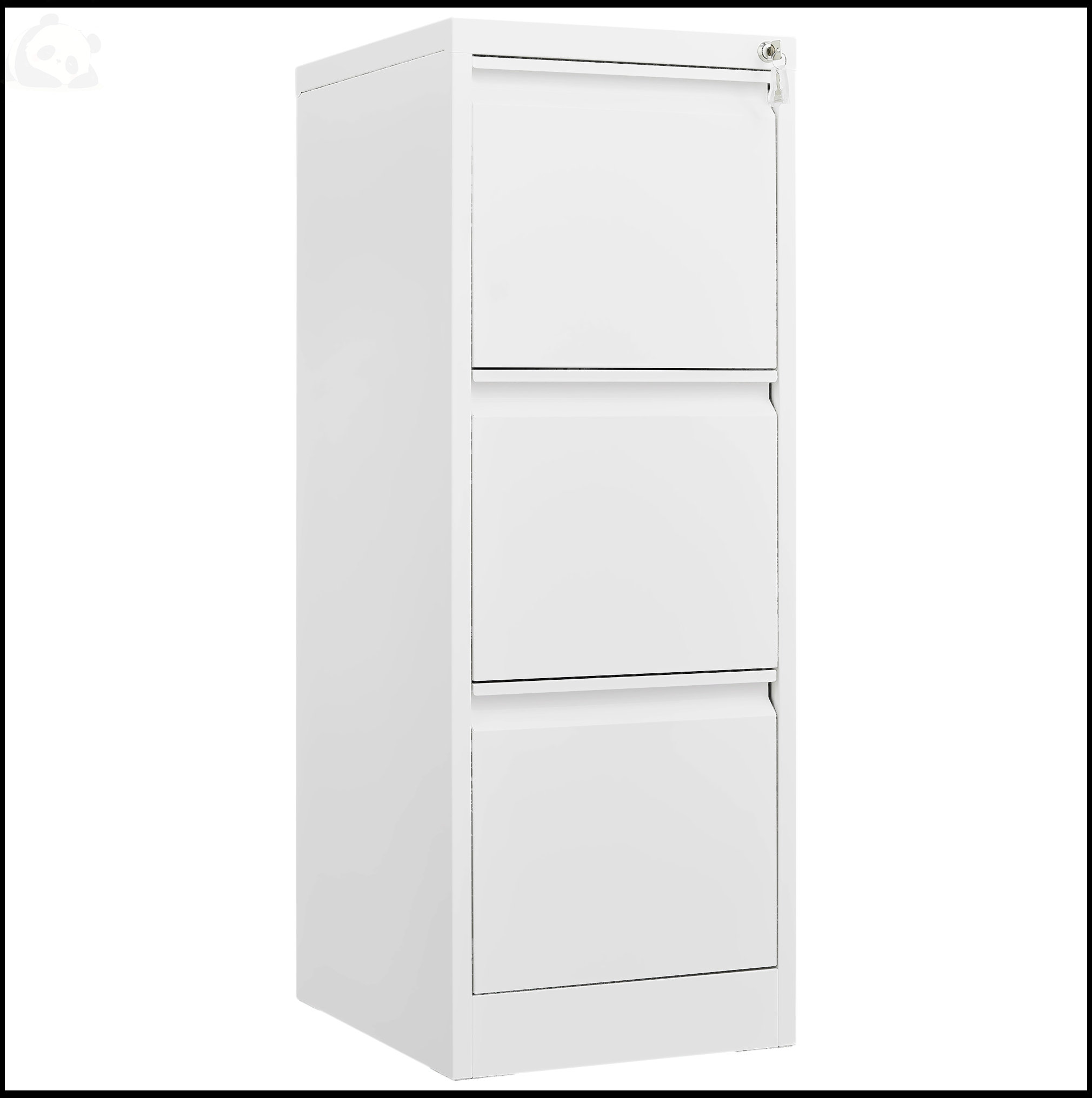 Inbox Zero 3 Drawer File Cabinet With Lock Metal Vertical File Storage ...