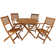 Rosecliff Heights Heim 4 - Person Round Teak Outdoor Dining Set ...
