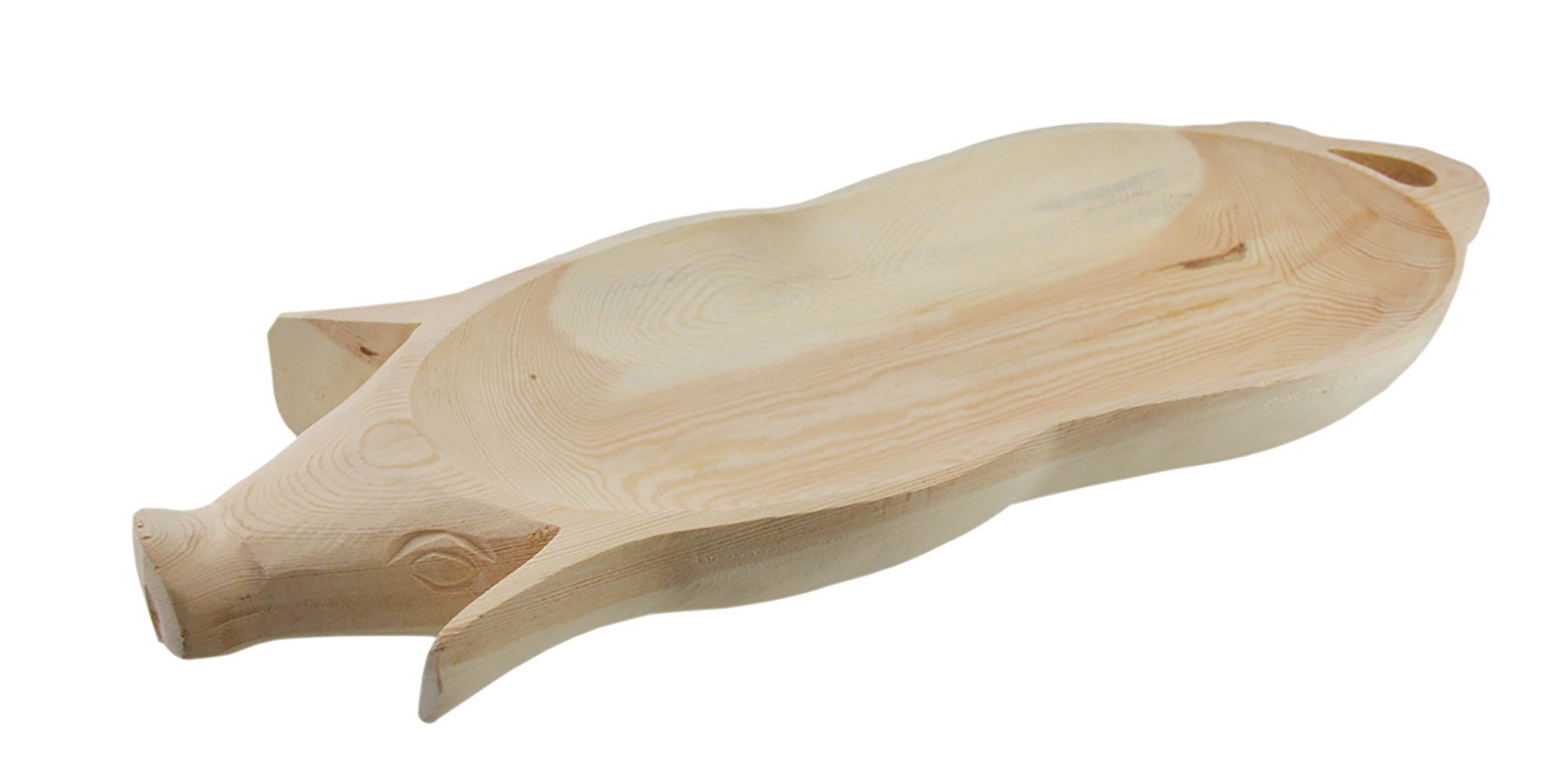 Loon Peak® Hand Carved Wooden Pig Platter Decorative Serving Tray 24 ...