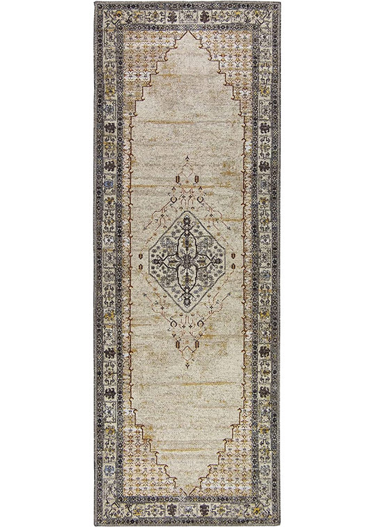 Bungalow Rose Deviyon 1'8" X 2'6" Polypropylene Area Rug in Beige | Wayfair
