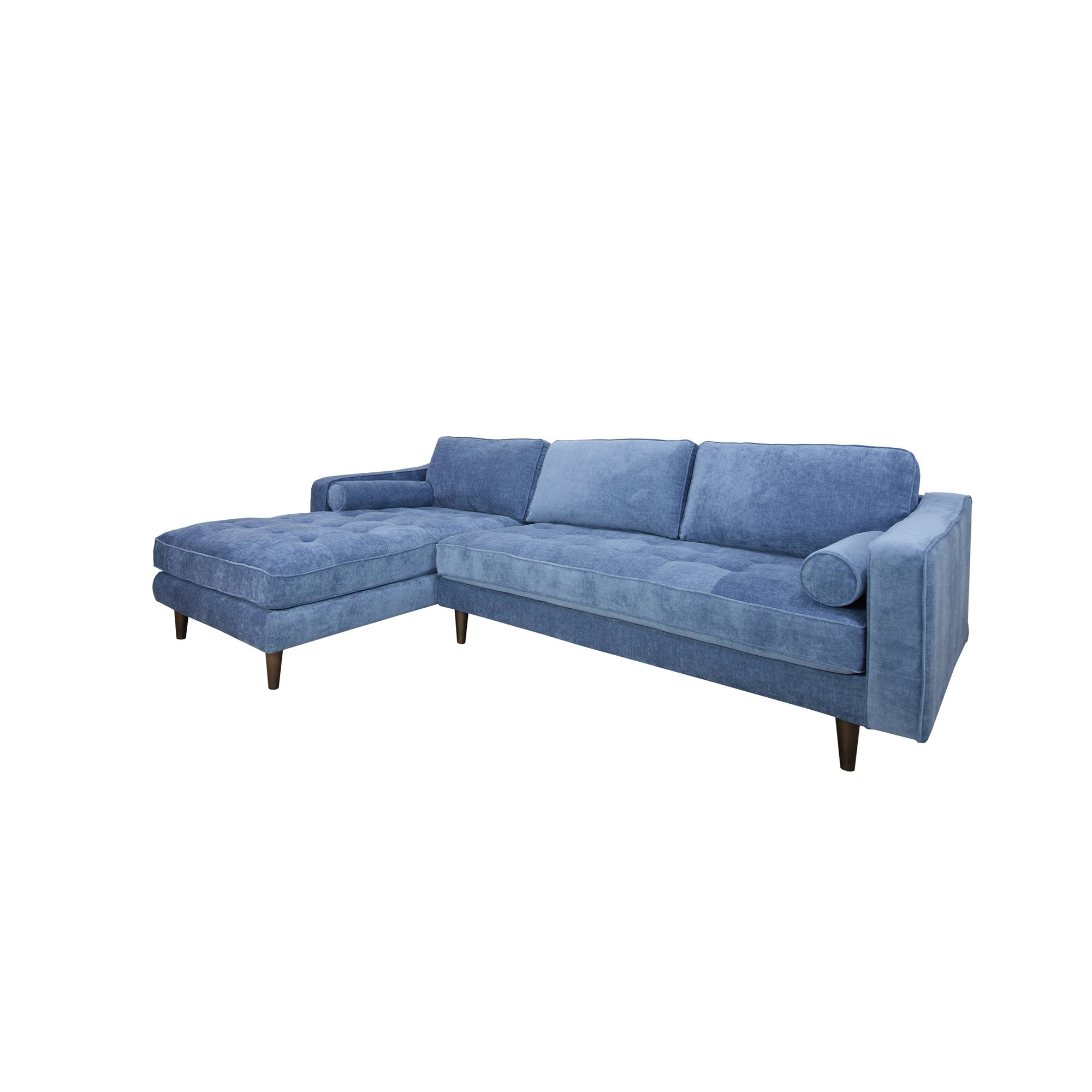 Hokku Designs Anderson Laf Sectional Denim Blue | Wayfair