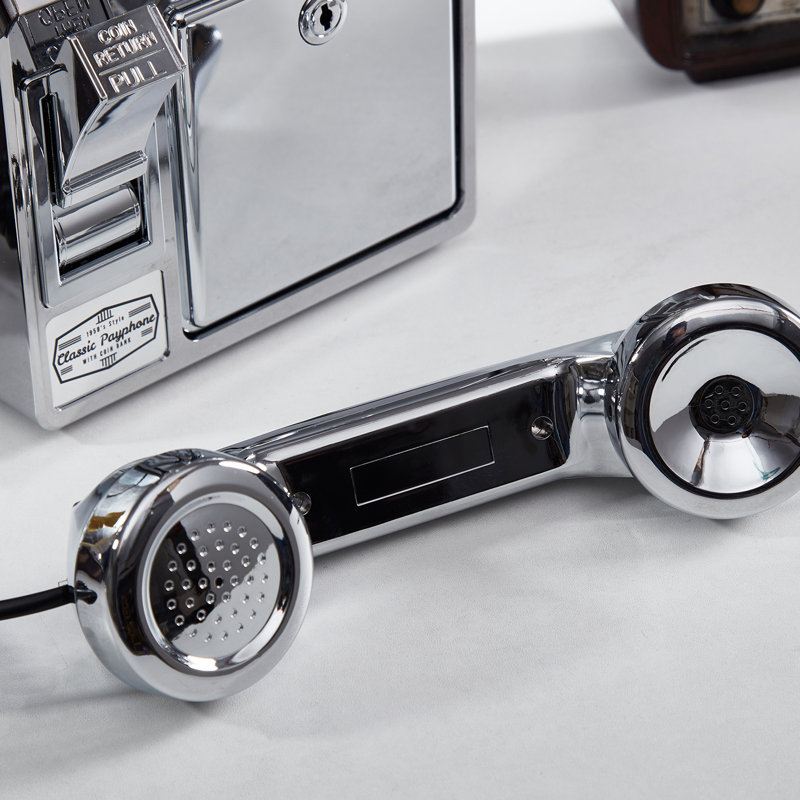 Ryan Bros. American Retro 1950's Payphone with Coin Bank | Wayfair