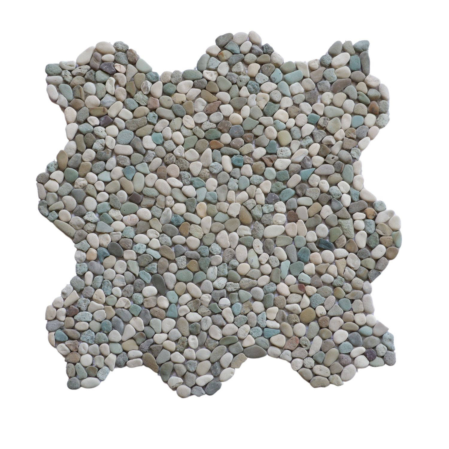 b.o.i Oregon 12" x 12" Natural Stone Pebbles Mosaic Wall & Floor Tile ...